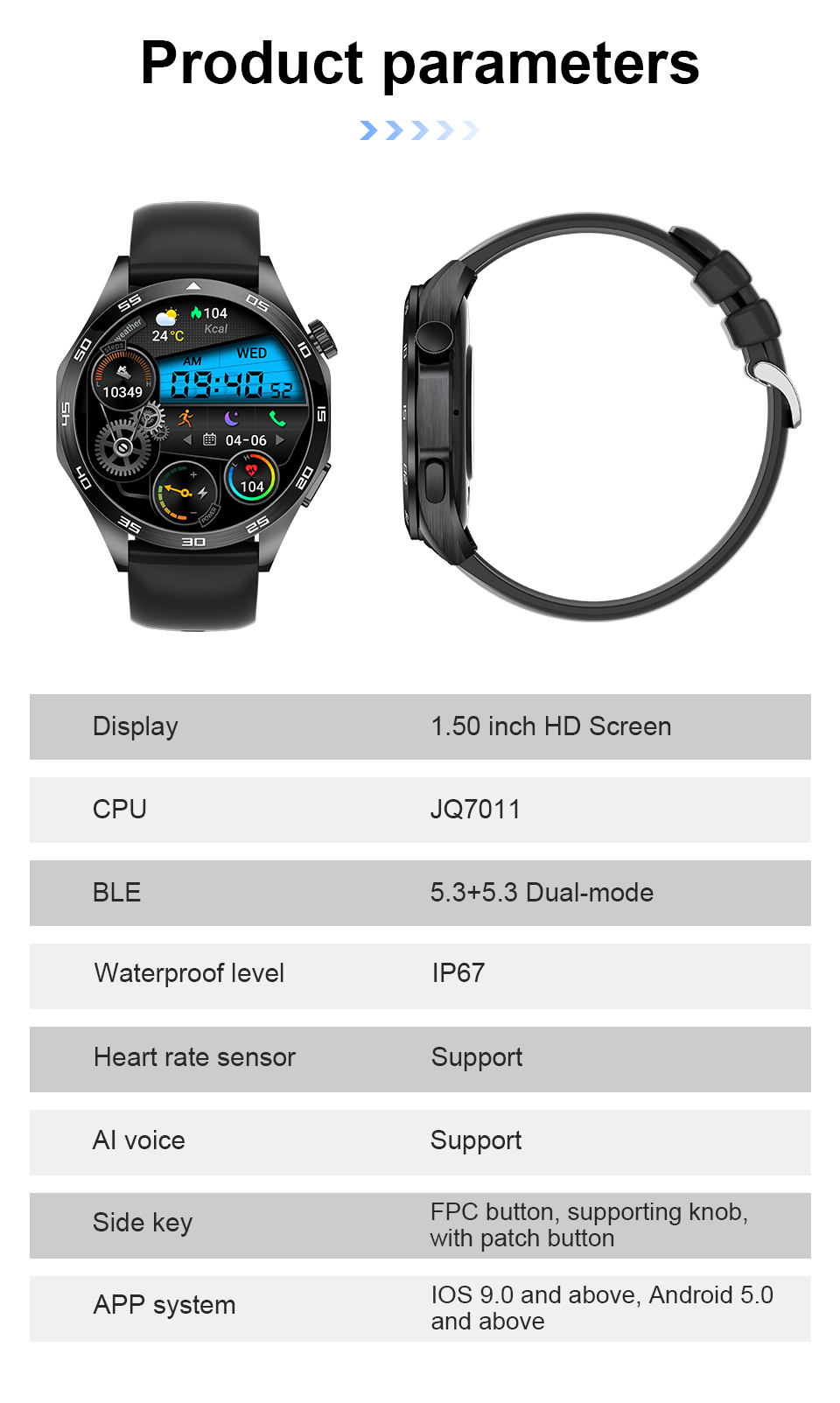 LIGE Smart Watch GT4pro Waterproof Multi-Sport Heart Rate/Blood ...