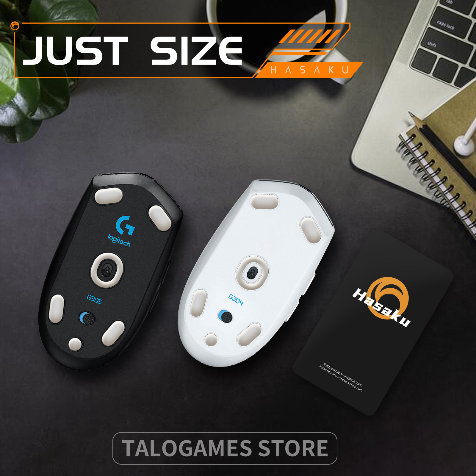 2Sets HASAKU Rounded Curved Edges Gaming Mouse Feet Skates for Logitech ...