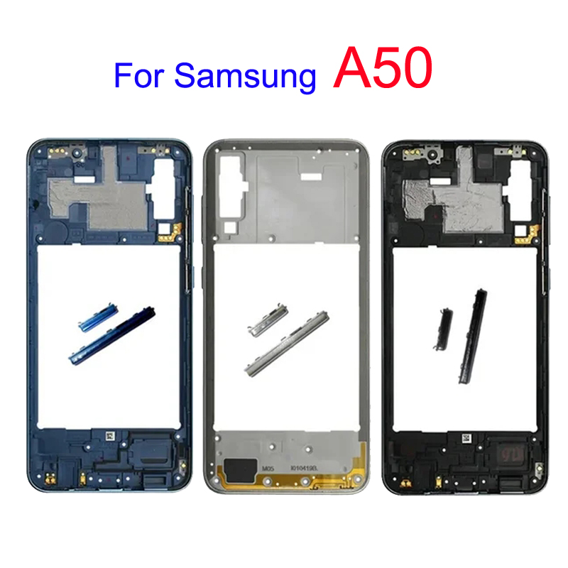 For Samsung A50 Back Cover Housing Middle Frame Front LCD Frame SIM ...
