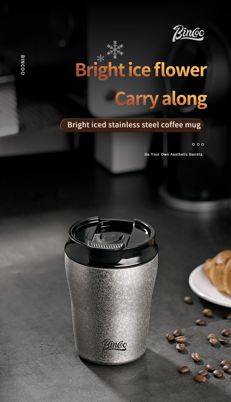 Bincoo Coffee Cup Ceramic Coated Liner Thermos Cup Stainless Steel ...