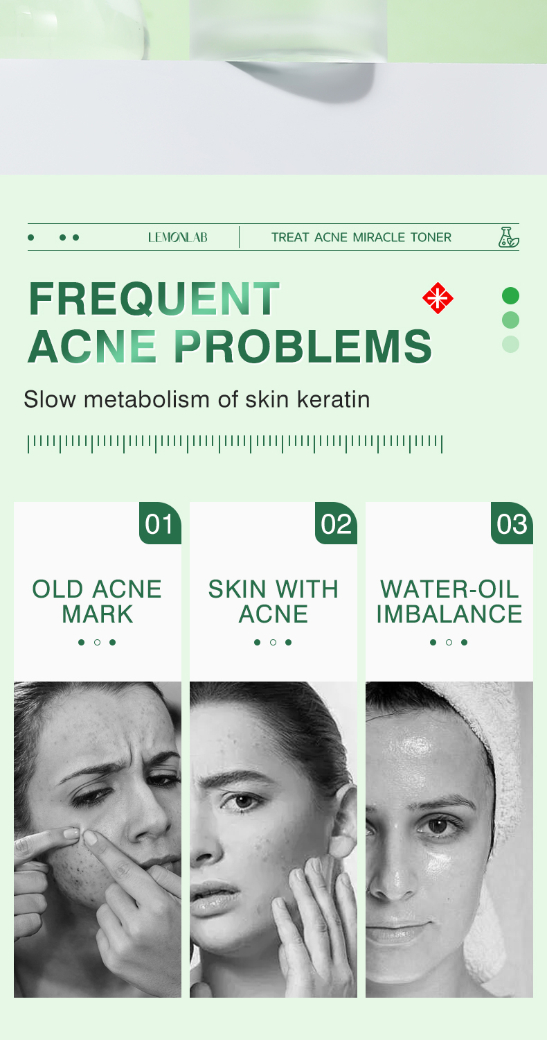 LEMONLAB AHA BHA PHA Miracle Toner 120ml, Niacinamide Salicylic Acid Acne Toner, Improve Oily ...