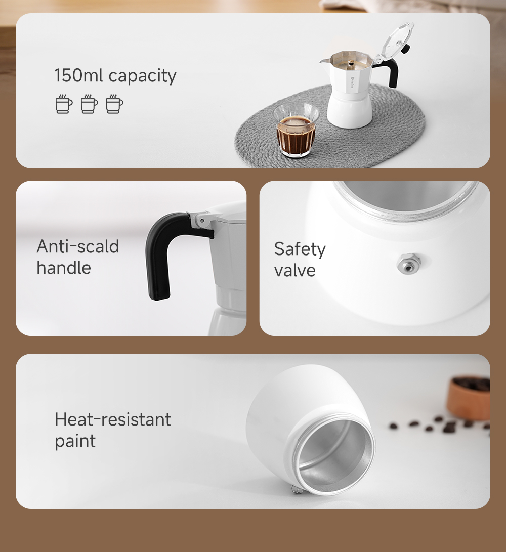 Simplus Moka Pot Coffee Pot High-Pressure Extraction Italian Espresso ...