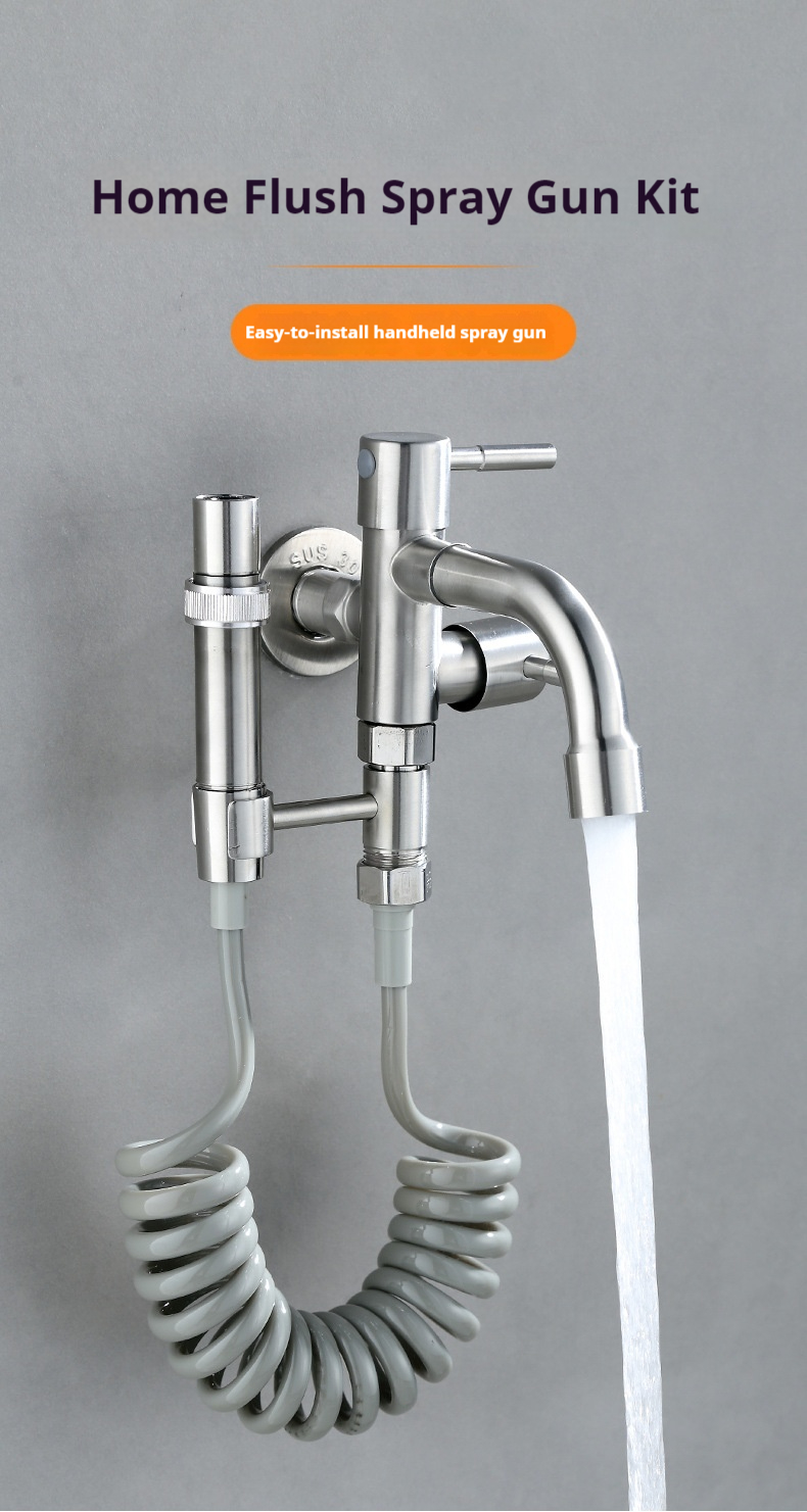 304 Stainless Steel Multifunctional Faucet Extended Faucet One In Two ...