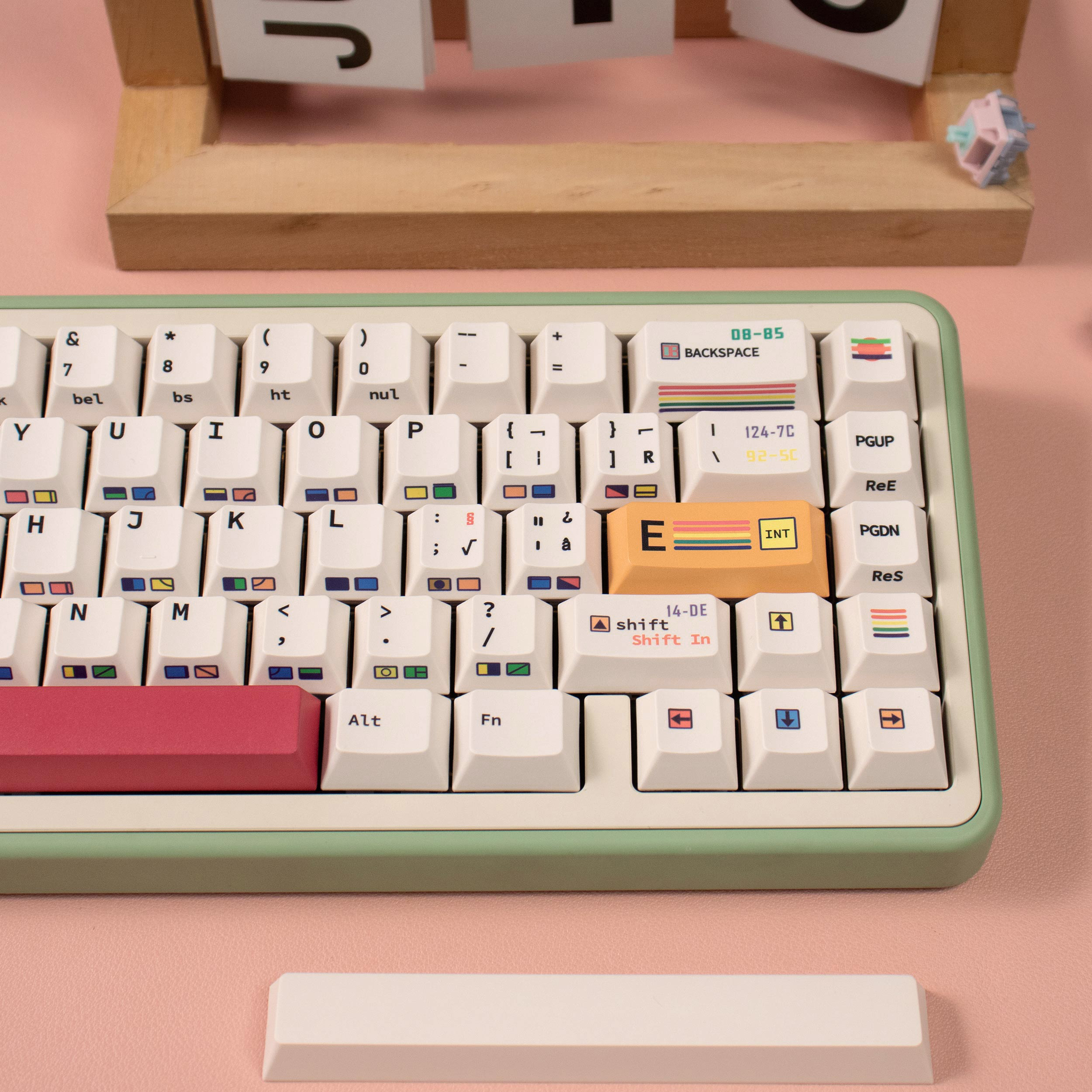 Retro Keycaps C64 White Gray PBT Thickness 1.7mm cherry Profile Keycaps ...