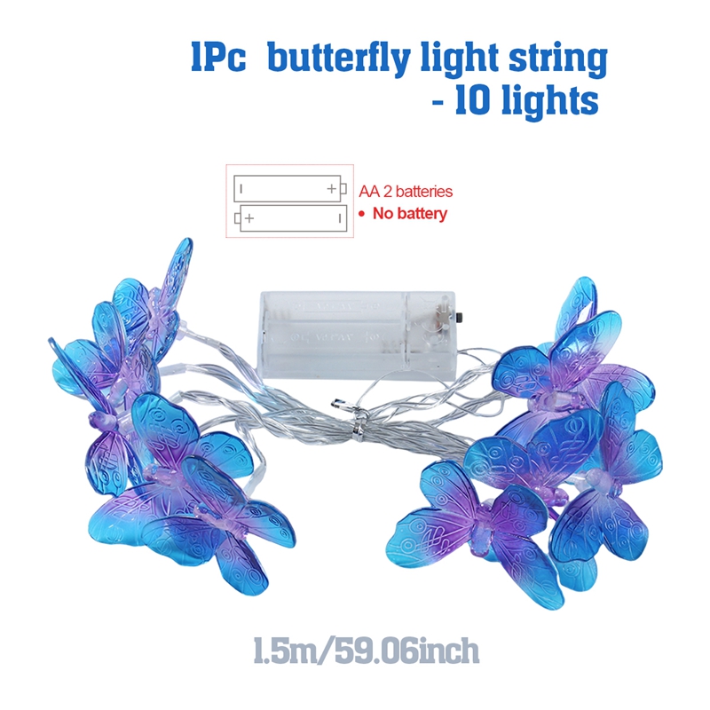 1.5M Butterfly String Lights Vintage Style Copper Wire Butterfly Fairy ...
