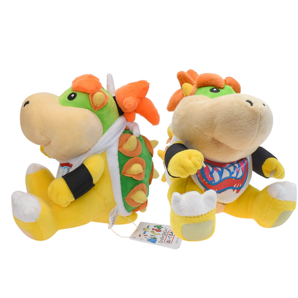 Super Mario Kuba Fire Dragon Bowser Jr Plush Doll Large Yellow Kuba II ...