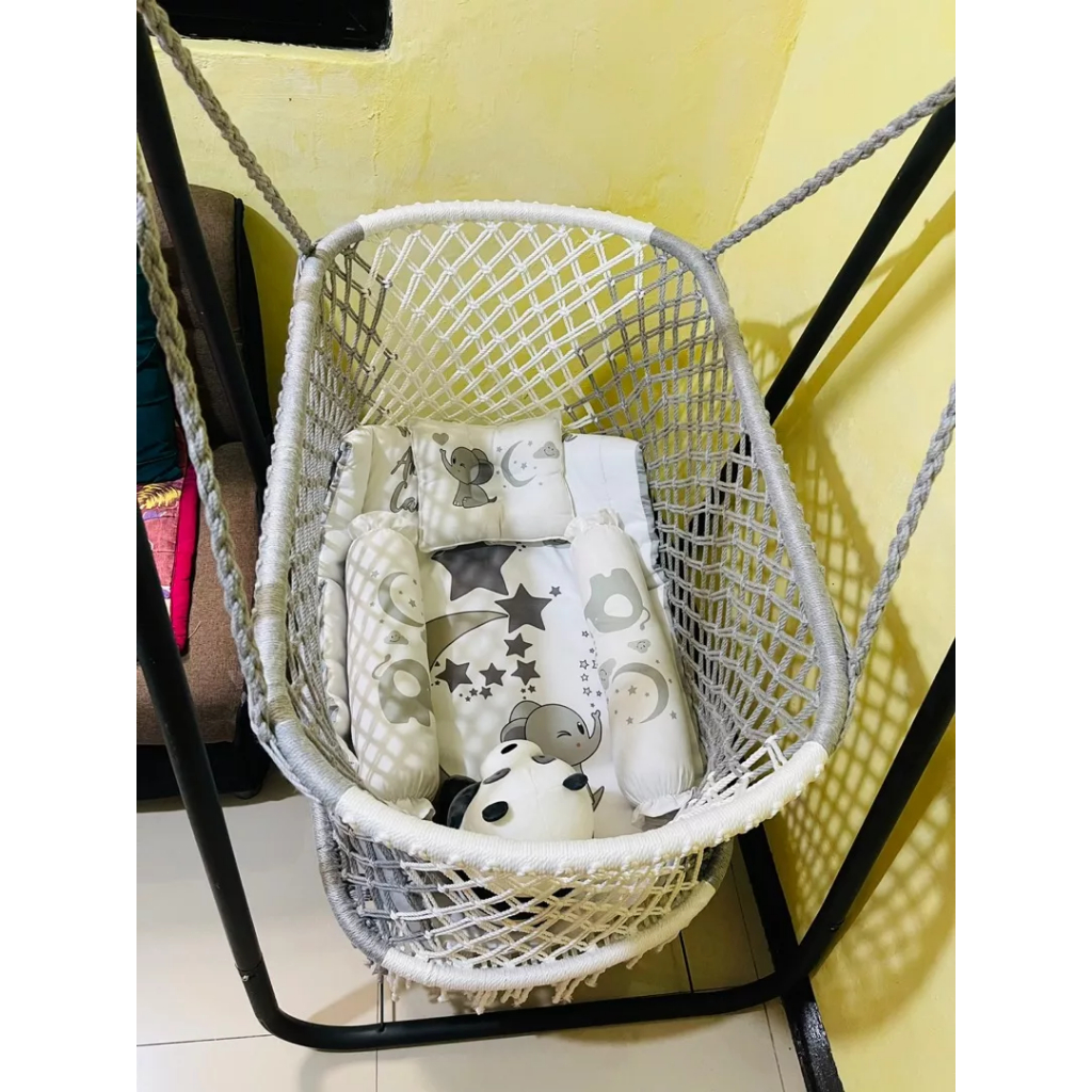 COD Duyan For Baby cradle swing hanging basket hammock with metal stand ...
