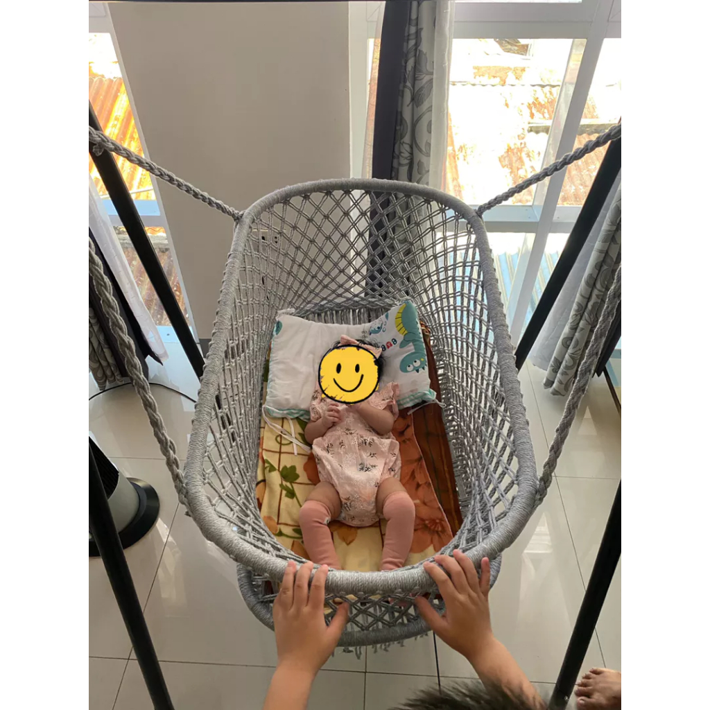 COD Duyan For Baby cradle swing hanging basket hammock with metal stand ...
