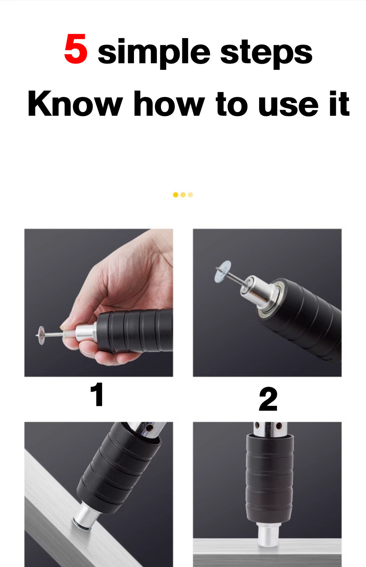 Nail Gun Original Manual Steel Rivet Gun Ceiling Nail Shooter Portable ...