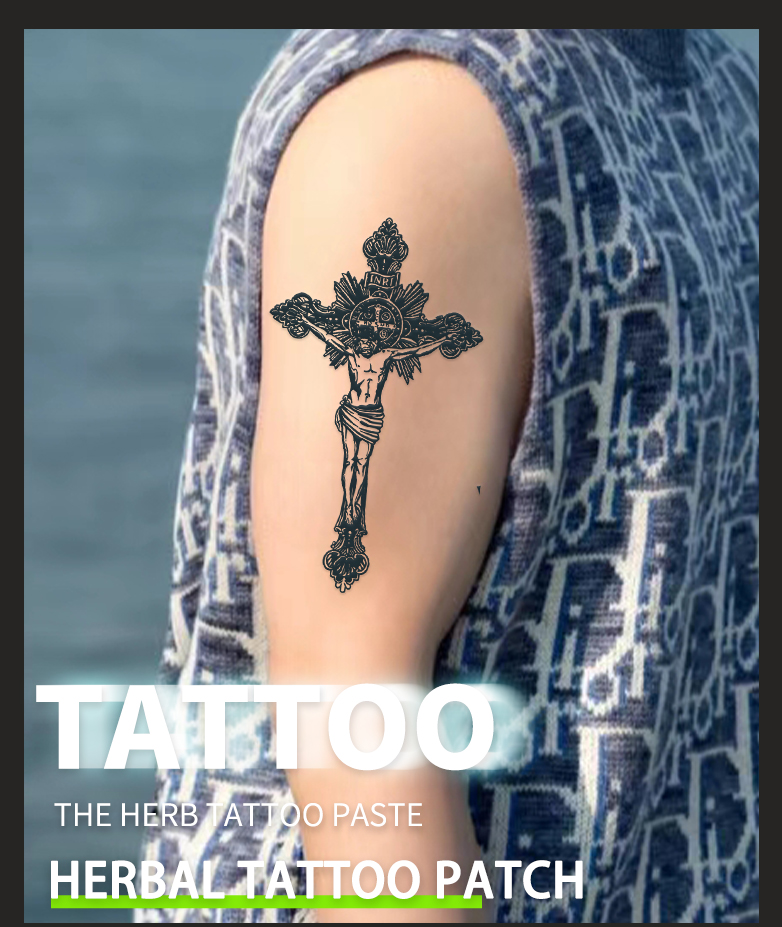 Prison Cross Temporary Tattoo Waterproof & Long-Lasting (1-2 Weeks ...