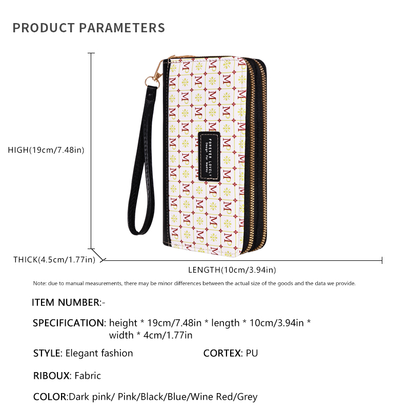 Women's PU leather long wallet, double-layer, multifunctional wallet ...