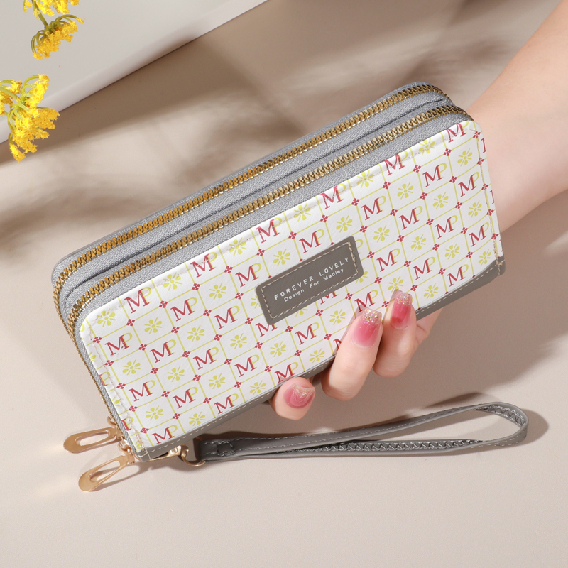 Women's PU leather long wallet, double-layer, multifunctional wallet ...