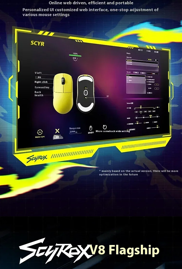 SCYROX V8 pore free ultra lightweight wireless gaming mouse, pixart ...