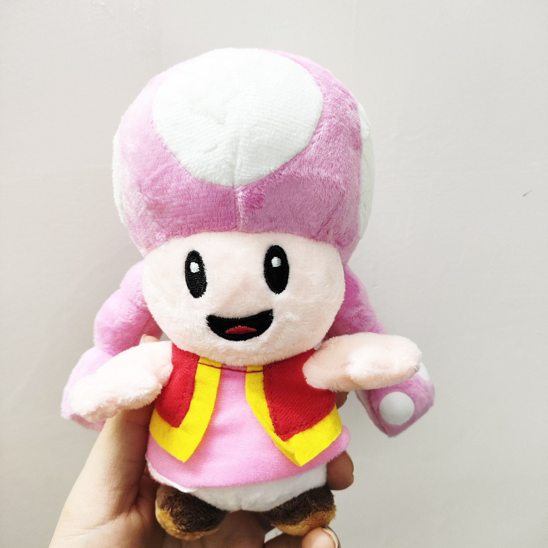 Super Mario Pink Mushroom Sister Toadette Chino Bico Plush Doll Toy ...