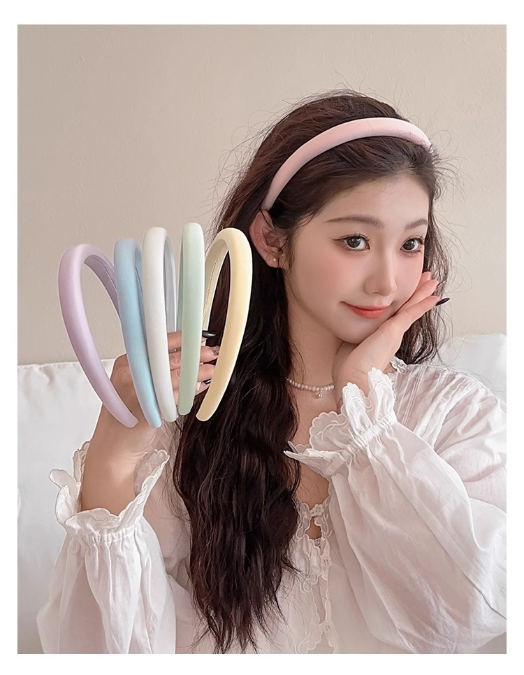 1PC Korean Version Of High -Level Sense Simple Texture Satin Hair Hoop ...