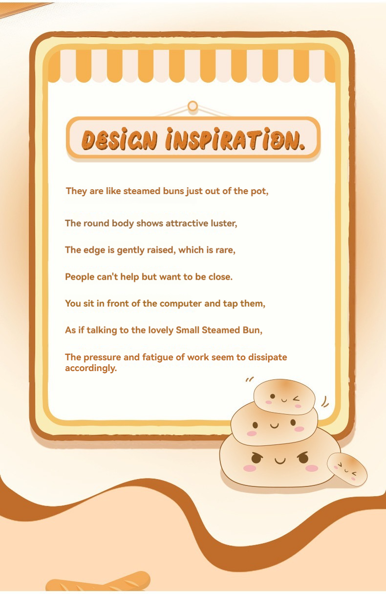 【In Stock】Magic Cute AKKO Steamed Bread Paradise Theme Key Cap Cute ...