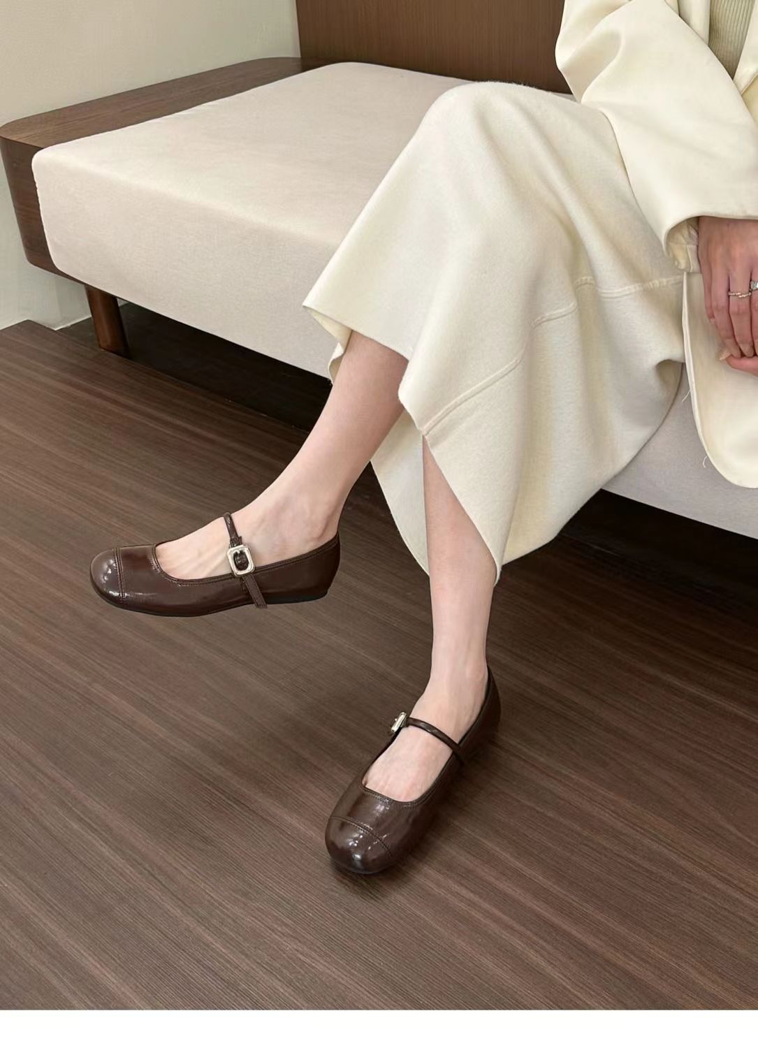 SWEETC Mary Jane Women's Round Toe Silver Square Toe Shallow Mouth ...