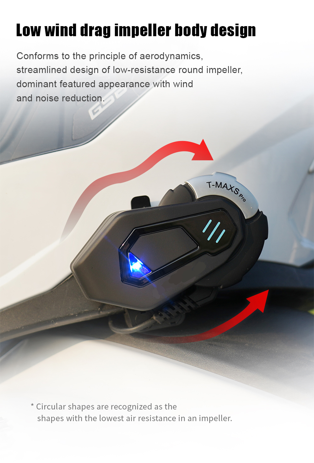 T-MAX S Pro/T-Max Pro Motorcycle Intercom Bluetooth 5.0 Helmet Headset ...