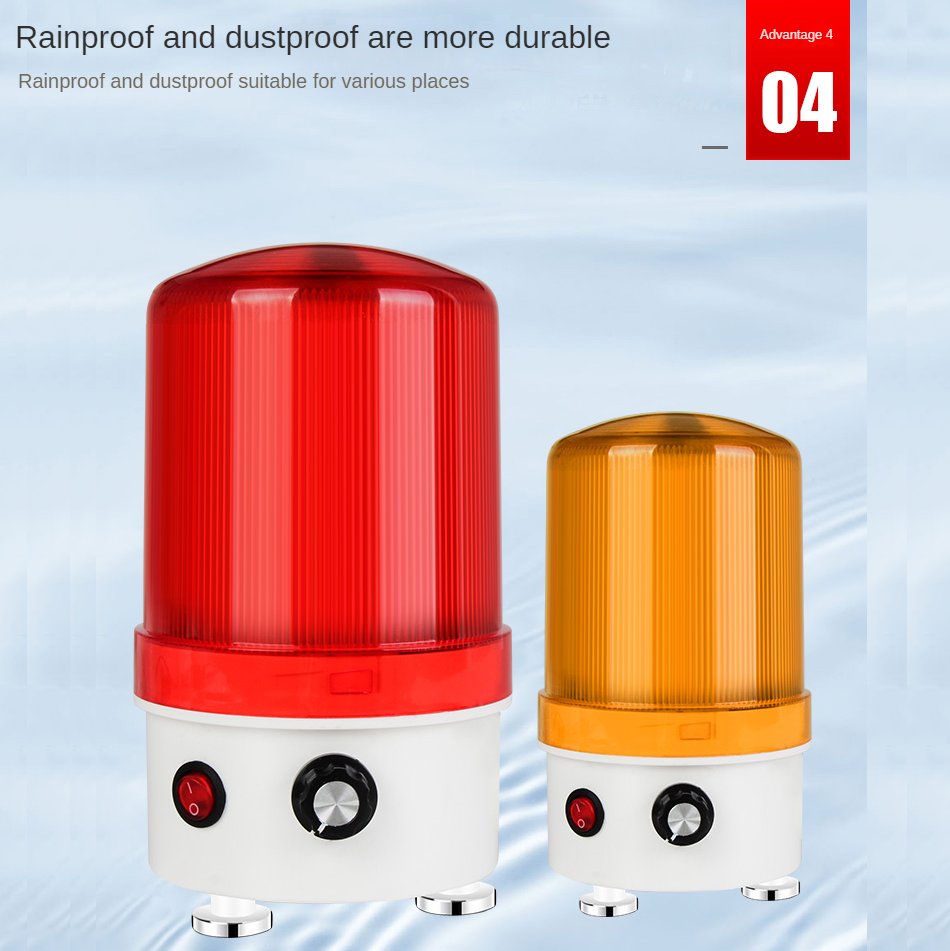 Rotating Warning Light Adjustable Volume LED Sound Light Integrated ...