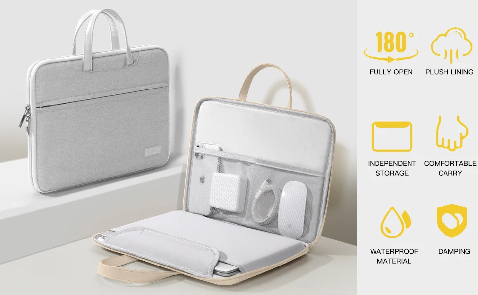 Simple Laptop Bag 180° fully open Stylish business handbag Suitable for ...