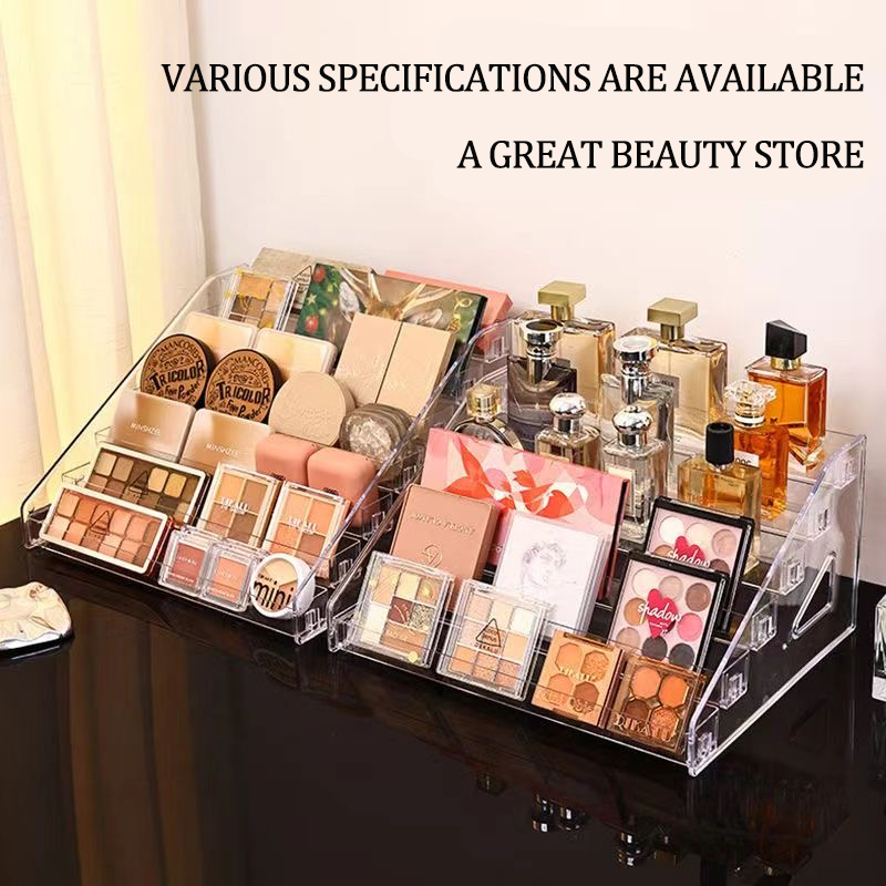 Acrylic Clear Ladder Makeup Storage Box, Multi-layer Eyeshadow Palette ...