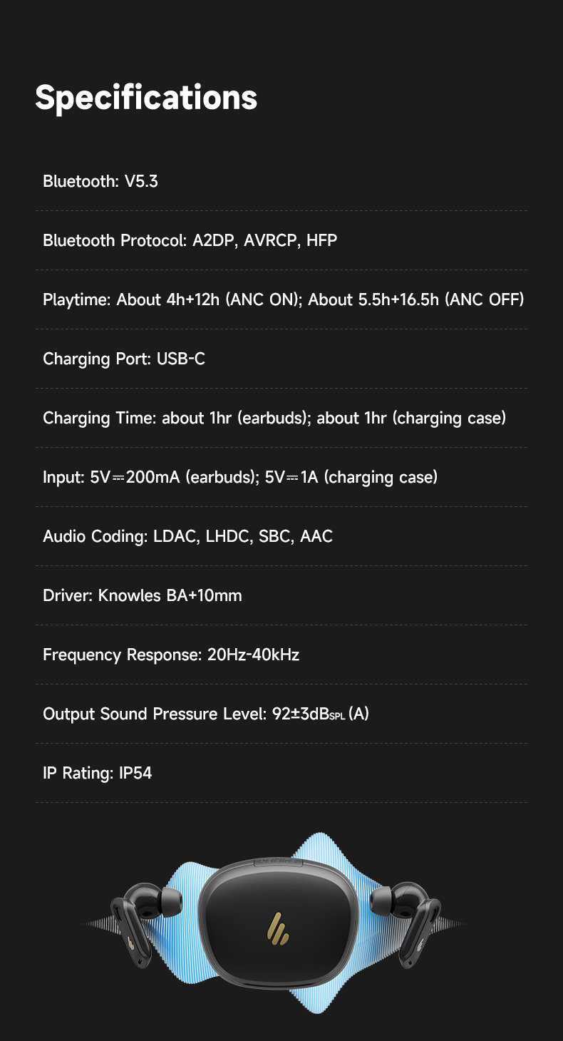 EDIFIER Neobuds Pro 2 Wide-Band Multi-Channel ANC Spatial Audio Hi-Res Audio LDAC 8 Microphone ...