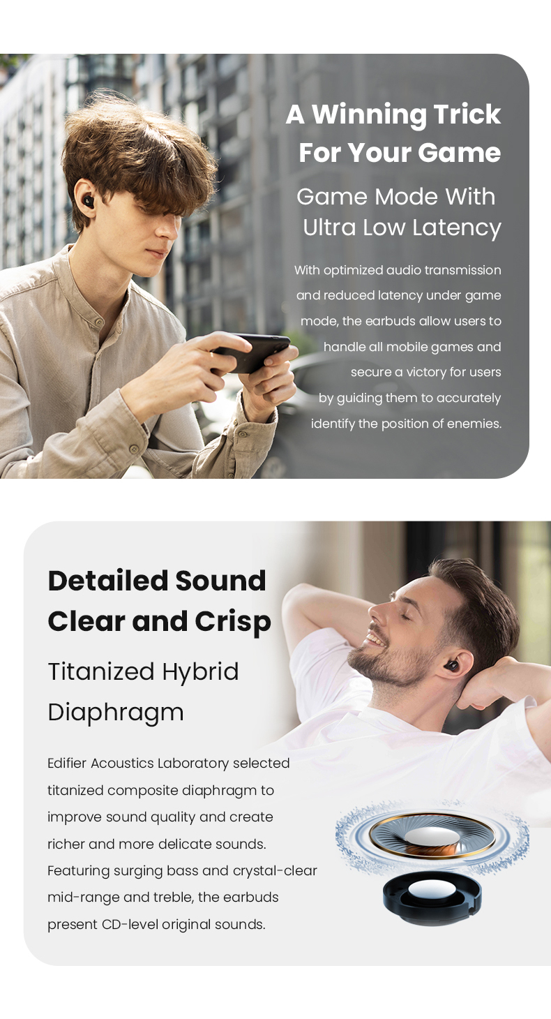 EDIFIER TWS1 Pro2 True Wireless Bluetooth Earbuds Wireless Earbuds ...