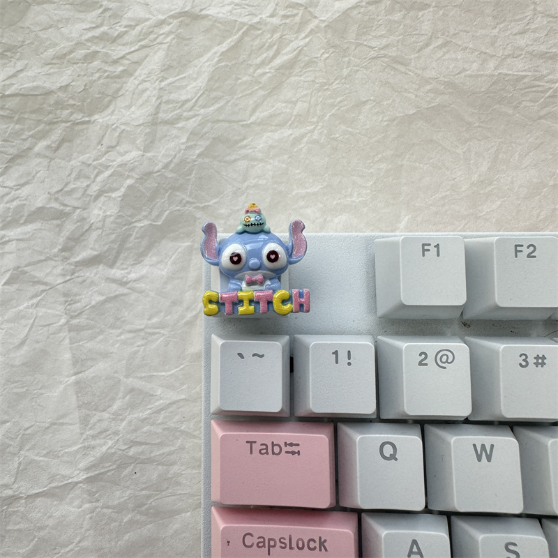 Keycaps Handmade Cartoon Lovely Stitch OEM ESC Keys For Game Mechanical ...
