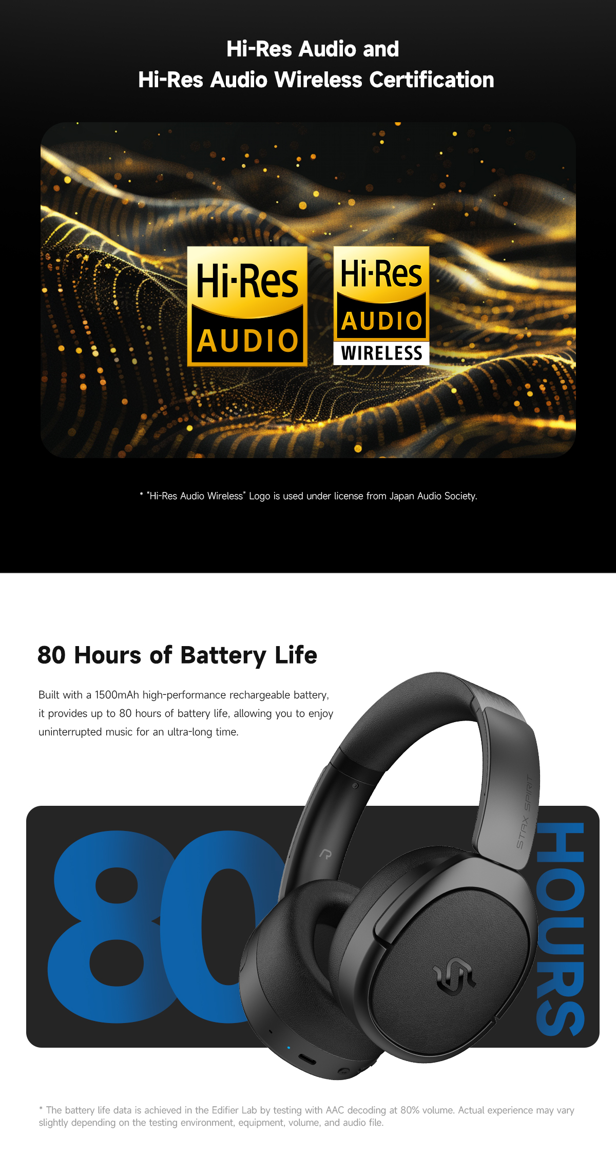EDIFIER STAX SPIRIT S5 Planar Magnetic Headphones Bluetooth V5.4 Over ...