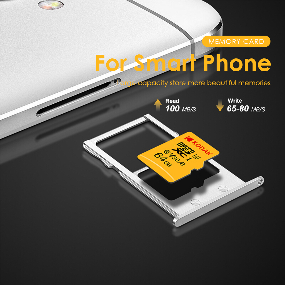 Original KODAK MicroSD Card 32GB-256GB U3 V30 - for Dash Cams & Phones ...