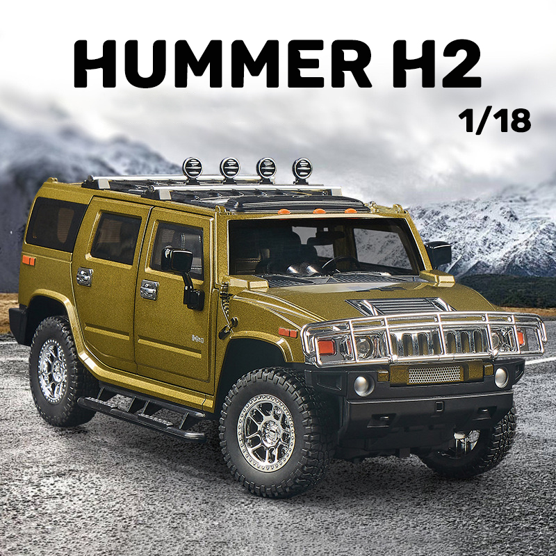 1:18 Scale Hummer H2 Alloy Car Model Diecast Car Sound Light Car Lovers ...