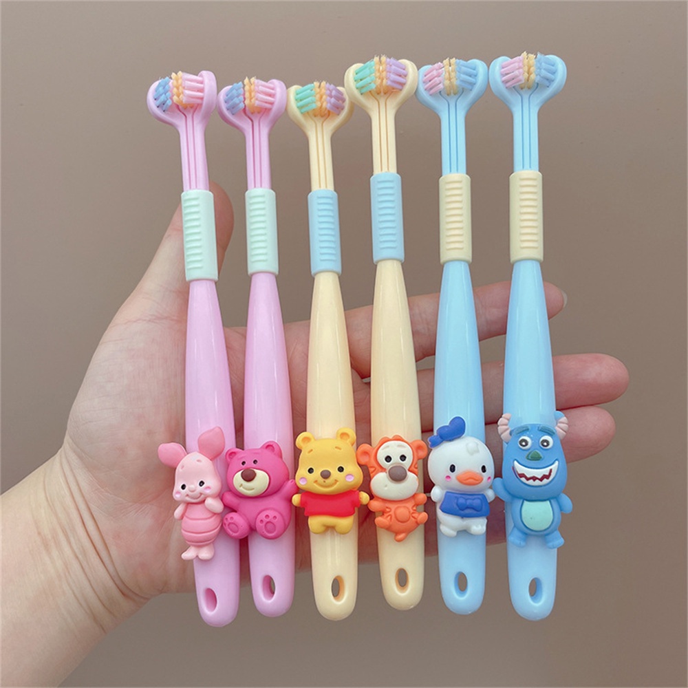 Three-head Toothbrush Cartoon Sanrio Disney Strawberry Bear Triple Deep ...