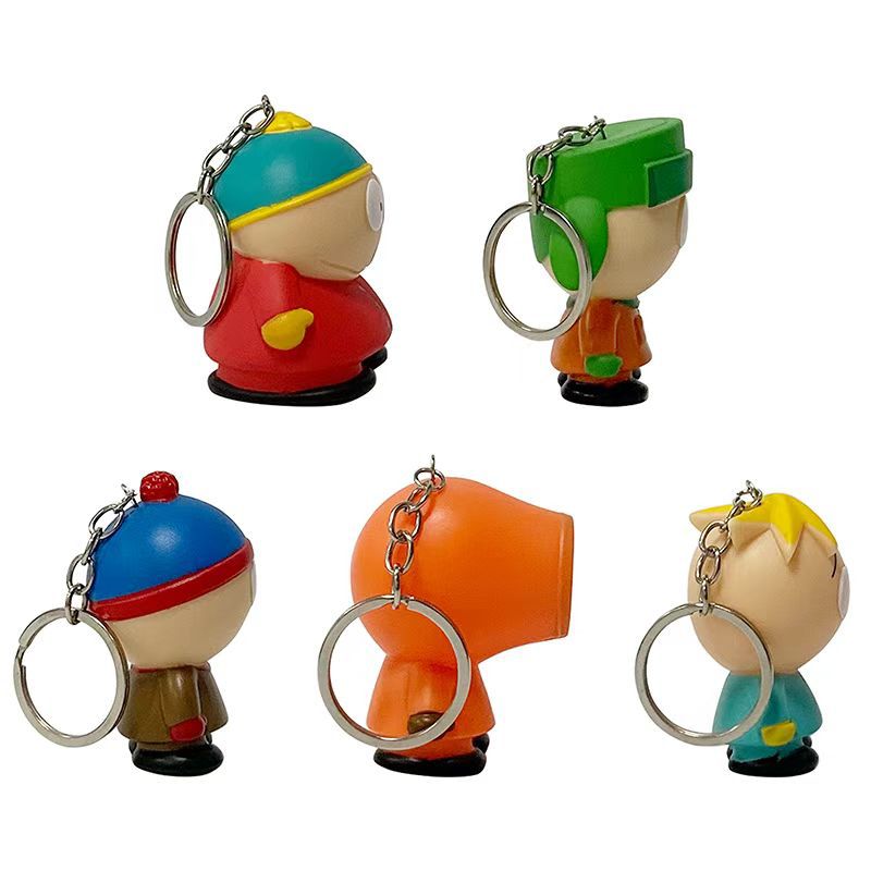 5Pcs/Set 11.5cm Anime South Park Key Chain Q Version Stan Marsh Kyle ...