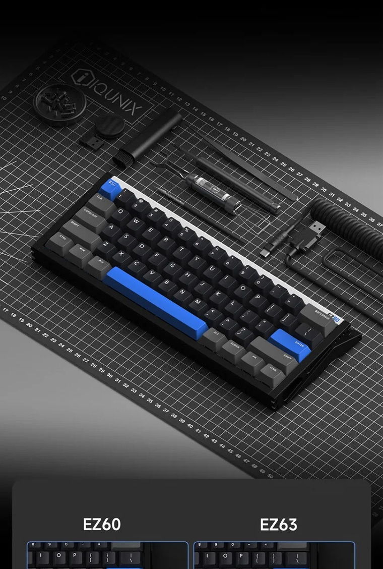 IQUNIX EZ60 EZ63 gaming magnetic switch keyboard, all aluminum alloy CNC, 8KHZ, gasket structure ...