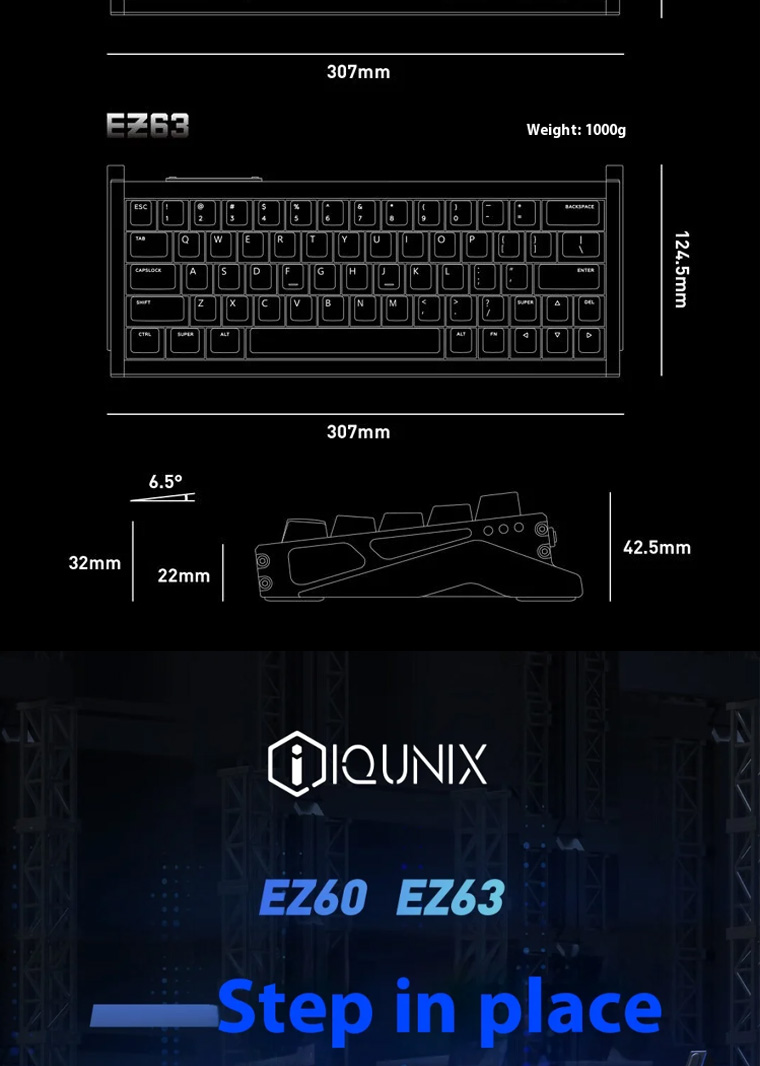 IQUNIX EZ60 EZ63 gaming magnetic switch keyboard, all aluminum alloy ...