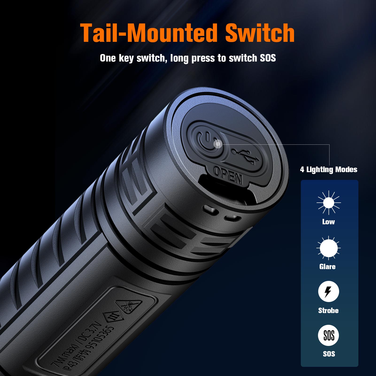 SUPERFIRE S33-X 7W Flash Light LED Rechargeable Torch Light Super Bright Mini Flashlight ...