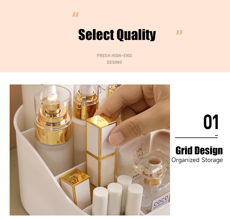 VLANCH Makeup Organizer Storage with Mirror Large Capacity Cosmetic ...