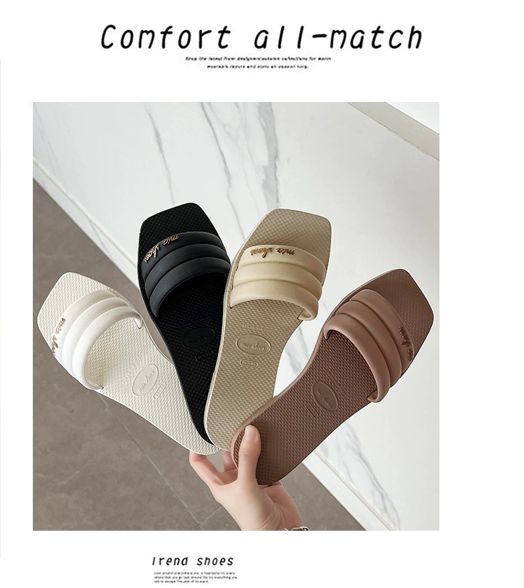 Summer slippers new outdoor casual women's thin-sole slippers(Add 1 ...