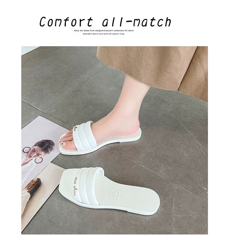 Summer slippers new outdoor casual women's thin-sole slippers(Add 1 ...