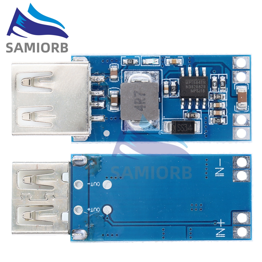 Dual USB DC-DC 9V 12V 24V 36V to 5V 3A Step Down Buck Converter Board ...