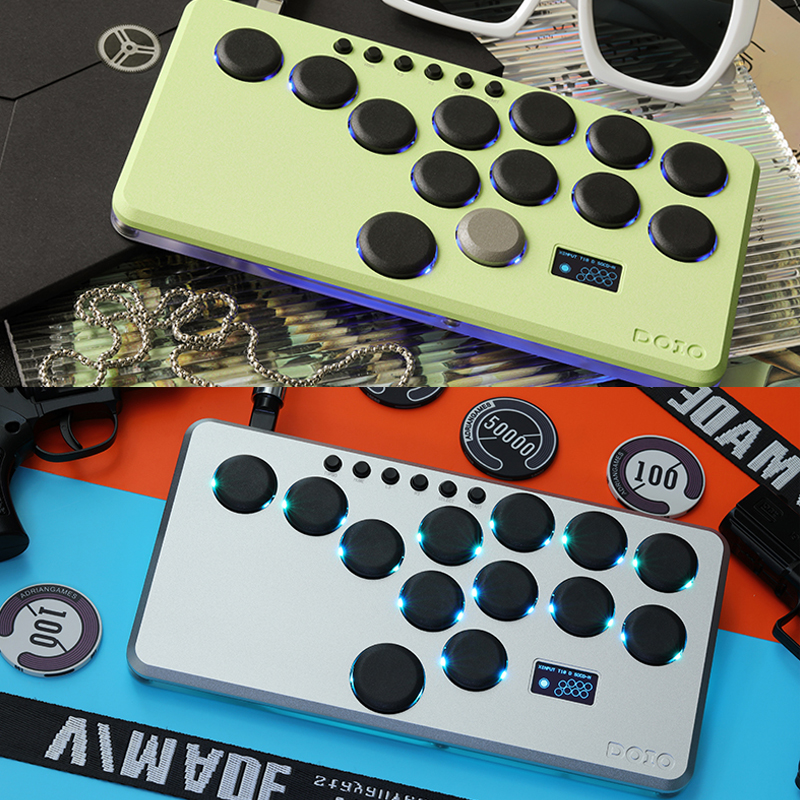 DOIO HITBOX MINI Aluminum Alloy Portable Gaming Keyboard, Joystick ...