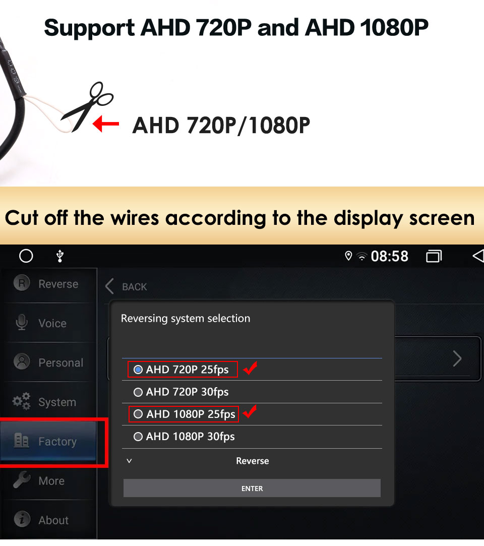 HD 360 Degree Car Camera 1080P 8K 3D AHD Surround View Right+Left+Front ...