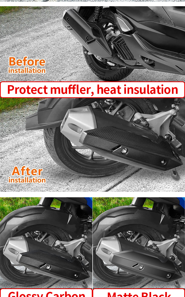 Honda Click V2 V3 Game Changer Muffler Cover Protector For Honda Click ...