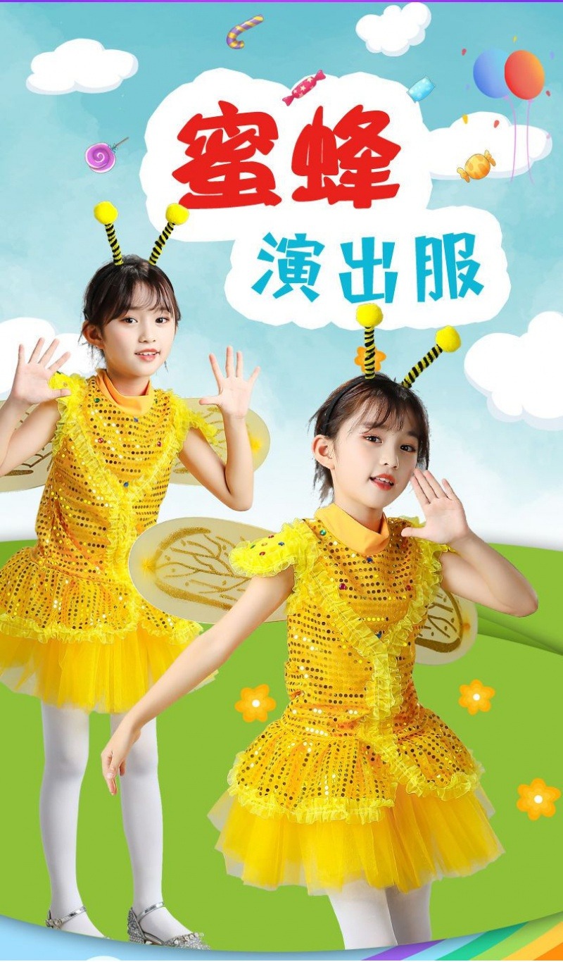 【Ready Stock】Children's Little Bee Animal Performance Costume Dress For ...