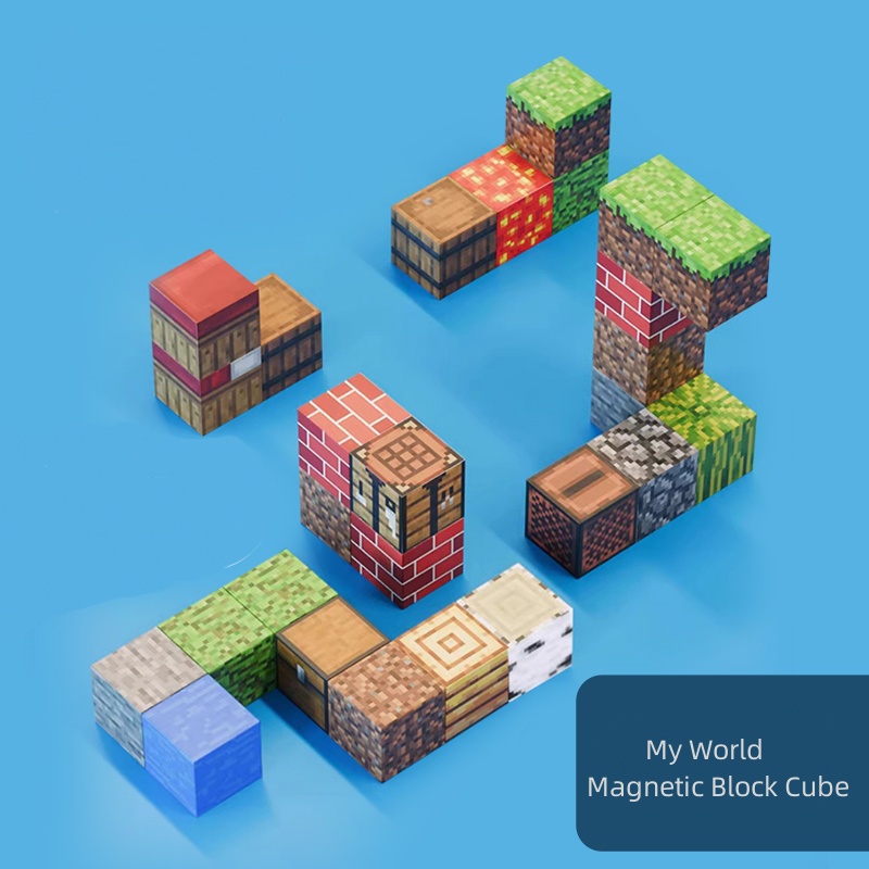 My World DIY Magnetic Building Blocks Children's Toys Large Particle ...