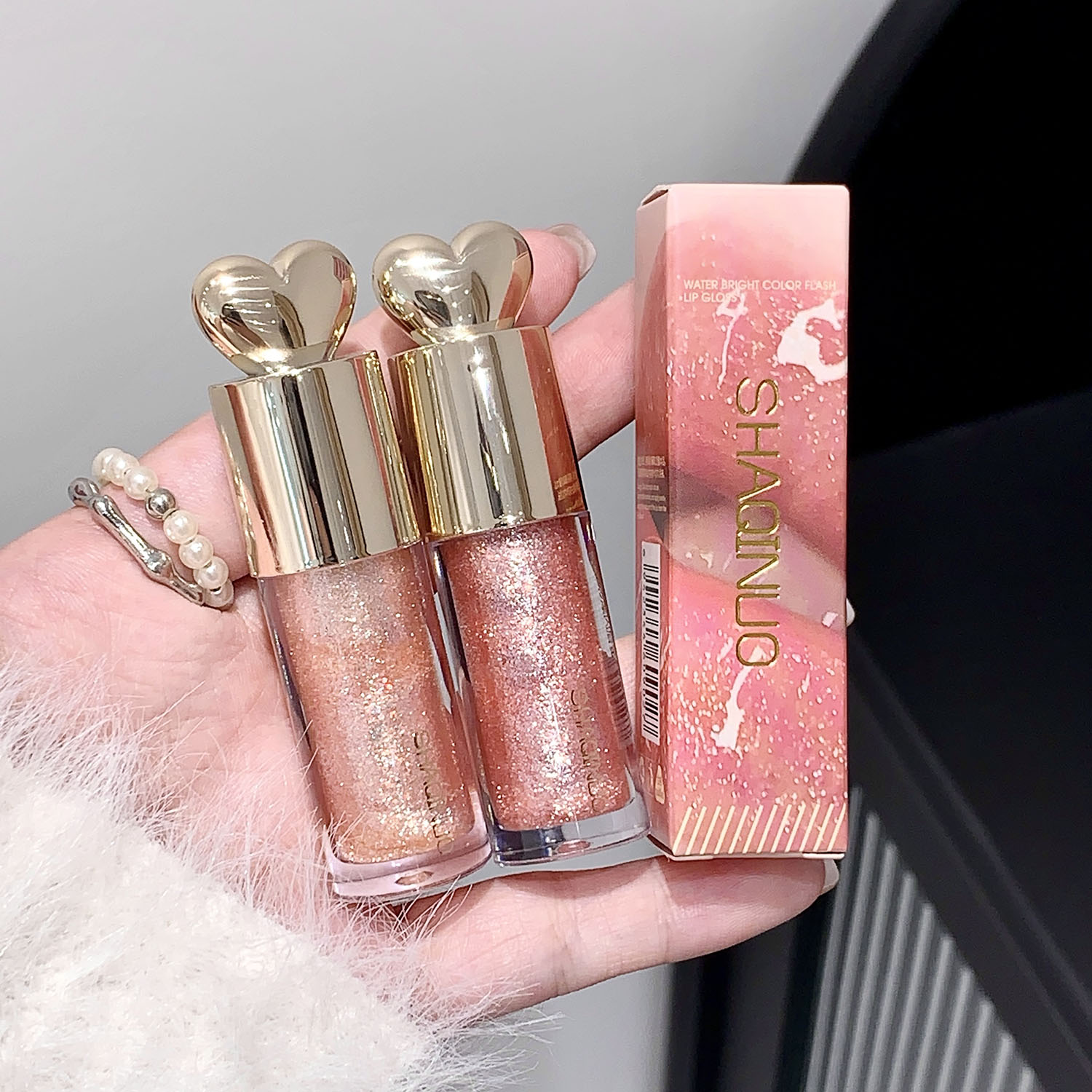Waterproof Sparkling Lip Gloss, Glitter Lip Moisturizing Lip Glaze With ...