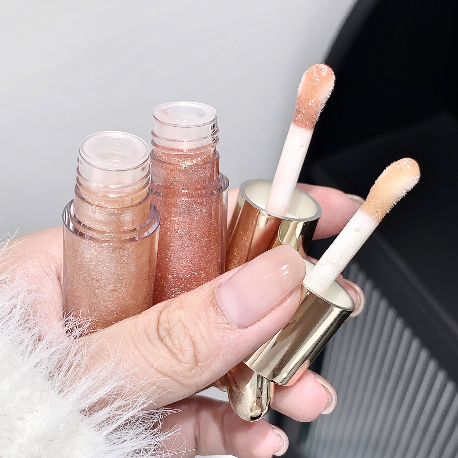 Waterproof Sparkling Lip Gloss, Glitter Lip Moisturizing Lip Glaze With ...