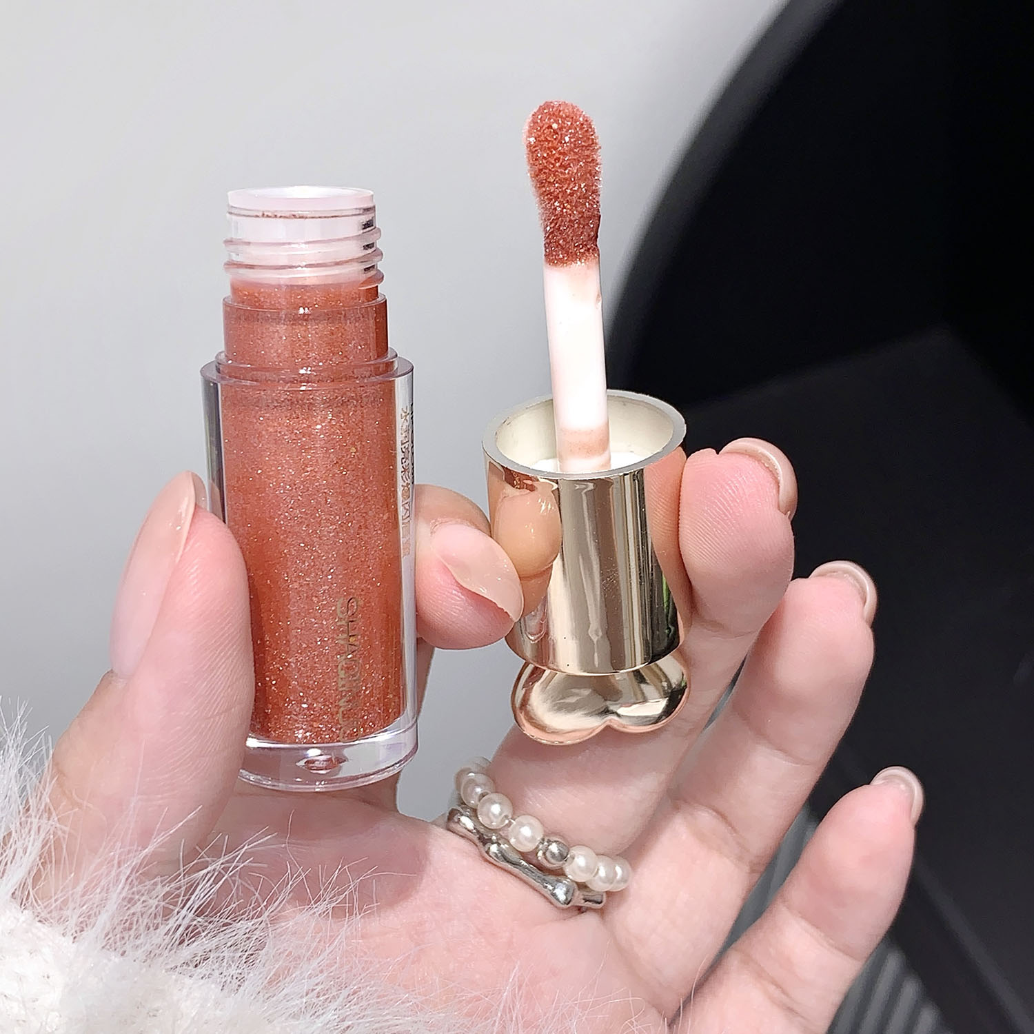 Waterproof Sparkling Lip Gloss, Glitter Lip Moisturizing Lip Glaze With ...