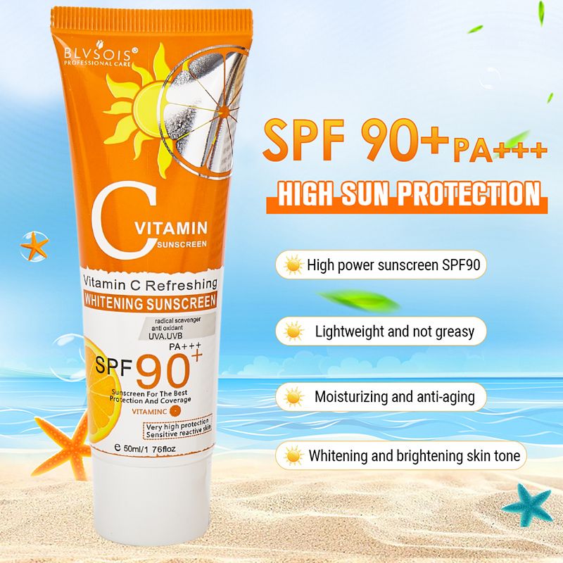 BLVSOIS SPF 90 Face Sunscreen Waterproof Lasting Facial And ...