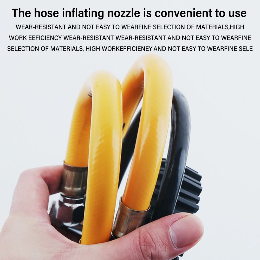 YNATURAL Tire Air Inflator Hose, Multifunctional Dual Head Tire Air ...